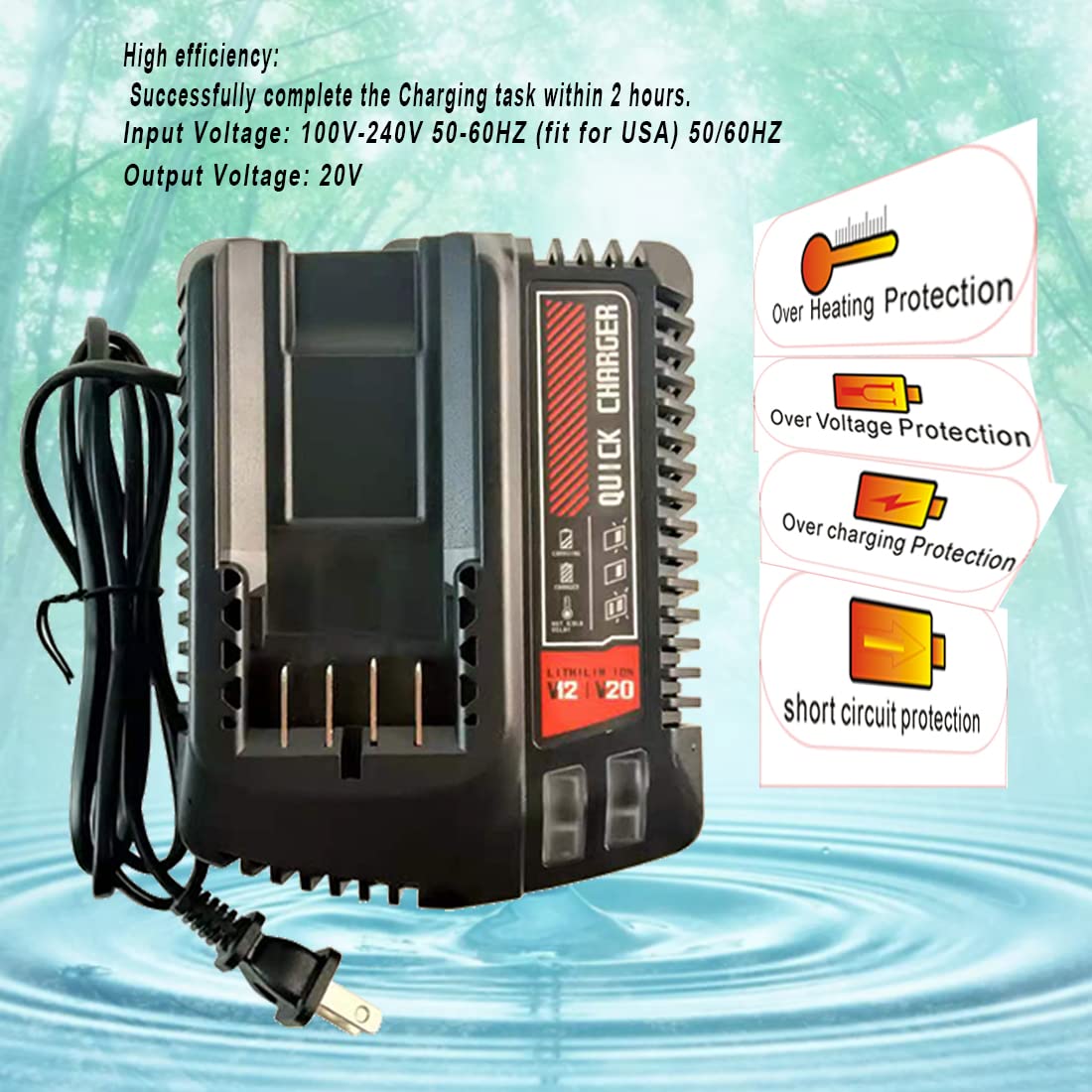 ANOPIW CMCB104 Replace Craftsman Battery Charger 20V V20 for CMCB201 CMCB202 CMCB203 CMCB204...