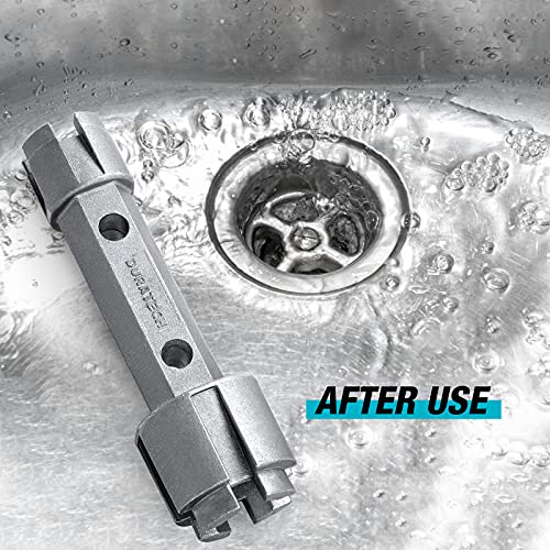 DURATECH 2-Pack Tub Drain Remover Wrench, Tub Dual Ended Drain Wrench, Aluminum Alloy Wrench for Bath drains, Shower Drains and Closet Spuds