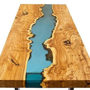 Epoxy Table, Live Edge Wooden Table, Epoxy Resin River Table, Natural Wood,Dining Table, Natural Epoxy Table, Resin Table