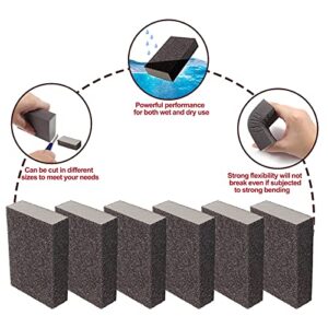 Jersvimc 36 Grit Coarse Sanding Block - 12Pcs, Wet Dry Sanding Sponge Foam Sandpaper Block Washable & Reusable Sandpaper Sponge for Drywall Wood Plastic Metal Furniture