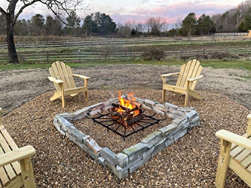 SteelFreak Heavy Duty Square Wheel Fire Pit Grate - Made in The USA (24 x 24 Inch)