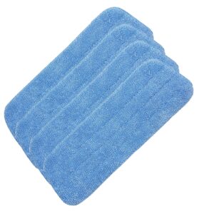 jdwg 4 pack mop head replacements mop pads microfiber cleaning pads for most spray mops and reveal mops, wet & dry home & commercial cleaning. (blue)