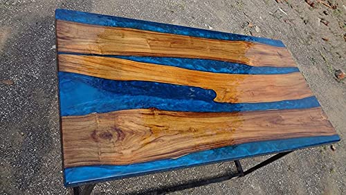 Epoxy Table, Live Edge Wooden Table, Epoxy Resin River Table, Natural Wood,Dining Table, Natural Epoxy Table, Resin Table