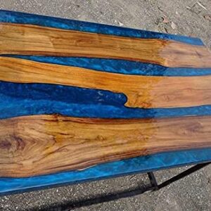 Epoxy Table, Live Edge Wooden Table, Epoxy Resin River Table, Natural Wood,Dining Table, Natural Epoxy Table, Resin Table