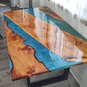 Epoxy Table, Live Edge Wooden Table, Natural Wood,Dining table, Natural Epoxy Table, Resin Table, Epoxy Resin River Table