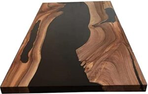 epoxy table, epoxy resin river table, live edge wooden table, natural wood,dining table, natural epoxy table, resin table 54x27 inch