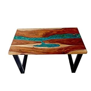 Epoxy Table, Live Edge Wooden Table, Epoxy Resin River Table, Natural Wood,Dining Table, Natural Epoxy Table, Resin Table 42" x 72" Inches