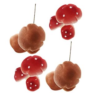 angoily outdoor decor 4pcs miniature mushroom figurines foam mushroom sculptures miniatures bonsai figures for diy craft micro landscape decoration 8cm car decor