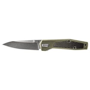 gerber gear fuse pocket knife, 3.3 inch plane edge blade, black