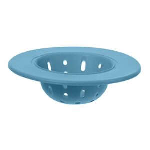 oggi silicone sink strainer- great kitchen sink strainer, sink drain strainer, drain stopper, sink plug, 4.6˝ diameter rim, turquoise