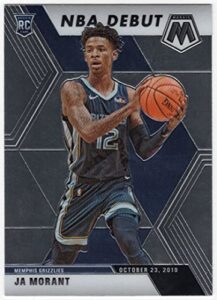 ja morant 2019-20 panini mosaic nba debut rookie card memphis grizzlies rc