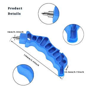 2-in-1 Drip Irrigation Tubing Hole Punch & Fitting Insertion Tool Kit for Easier 1/4" Inch Fitting & Emitter Insertion Drip Sprinkler Systems (Blue)