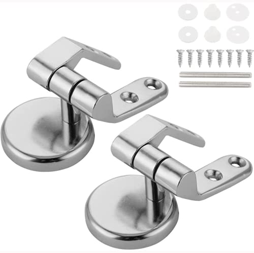 LTIYITL Toilet Seat Hinges Zinc Alloy Replacement Parts-Adjustable Toilet Seat Bolts and Nuts Left and Right Hinges-Strong and Durable (Not Easy to Fall Off)