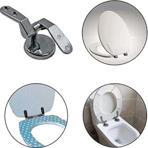 LTIYITL Toilet Seat Hinges Zinc Alloy Replacement Parts-Adjustable Toilet Seat Bolts and Nuts Left and Right Hinges-Strong and Durable (Not Easy to Fall Off)