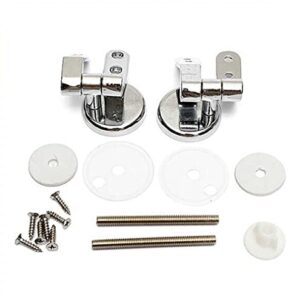 LTIYITL Toilet Seat Hinges Zinc Alloy Replacement Parts-Adjustable Toilet Seat Bolts and Nuts Left and Right Hinges-Strong and Durable (Not Easy to Fall Off)