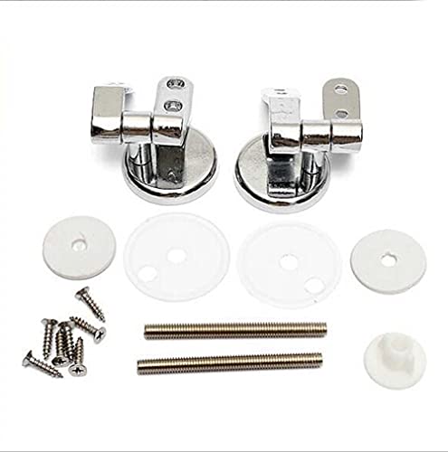 LTIYITL Toilet Seat Hinges Zinc Alloy Replacement Parts-Adjustable Toilet Seat Bolts and Nuts Left and Right Hinges-Strong and Durable (Not Easy to Fall Off)