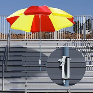 MOLIGOU Deck Umbrella Clamp, Patio Balcony Umbrella Stand Clip, Parasol Holder, Mount to Picnic Table, Bleachers, Railing