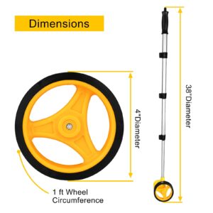 DEKOPRO Measuring Wheel, Measures Up To 99,999 Ft Compact Wheel With Carrying Bag,4-Inch