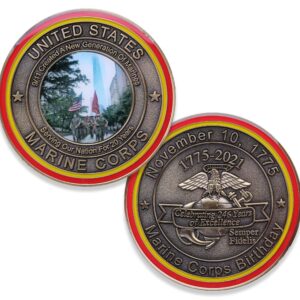 2021 Marine Corps Birthday Ball Challenge Coin! 9-11 Tribute USMC Bday Custom Coin! Designed for Marines by Marines Semper Fi. Officially Licensed Coin!