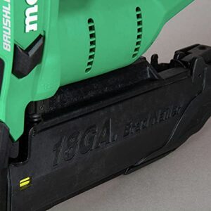 Metabo HPT 18V MultiVolt Cordless Brad Nailer | Includes 1-18V, 3.0 Ah Lithium Ion Battery | Accepts 18 GA 5/8-Inch to 2-Inch Brad Nails | Brushless Motor | NT1850DF