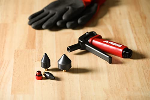 ARES 17005 – 4-Piece Rubber Tip Nozzle Accessory Set for Any Air Blow Gun – Includes 3 Rubber Tip Sizes and High Flow Adapter – Rubber Tips Protect Finished Surfaces During Use