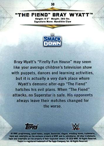 2020 Topps WWE Undisputed #30 The Fiend Bray Wyatt SmackDown Wrestling Trading Card