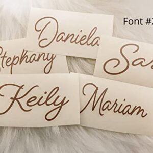 Custom Name Decals for Wedding Party DIY Personalized stickers Bridesmaid Seating Charts Cards Tumbler Hangers Cup Champagne Glasses