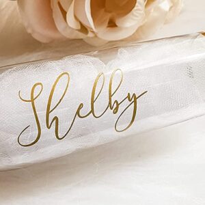 Custom Name Decals for Wedding Party DIY Personalized stickers Bridesmaid Seating Charts Cards Tumbler Hangers Cup Champagne Glasses