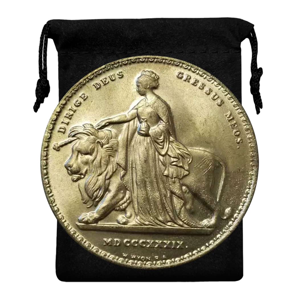 Kocreat Copy UNA and Lion 1839 Queen Victoria 5 UK Coin-Replica Great Britain Silver Dollar Pence Gold Coin Royal Souvenir Coin