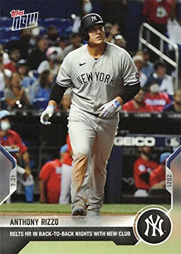 2021 Topps Now #588 Anthony Rizzo Baseball Card Yankees - Only 1,049 made!