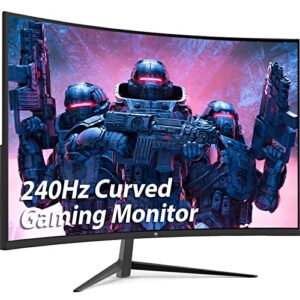 z-edge 27-inch curved gaming monitor 16:9 1920x1080 240hz 1ms frameless led gaming monitor, ug27p amd freesync premium display port hdmi built-in speakers