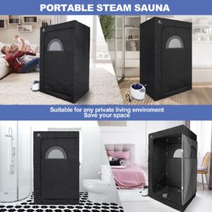 COSVALVE Portable Steam Sauna for Home, Full Size Personal Steam Room Sauna Box Kit with 2.6L 1000W Steam Generator, Remote Control, Indoor Sauna Tent for Home Spa Relaxation (39.3'' x 31.5''x 67'')