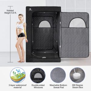 COSVALVE Portable Steam Sauna for Home, Full Size Personal Steam Room Sauna Box Kit with 2.6L 1000W Steam Generator, Remote Control, Indoor Sauna Tent for Home Spa Relaxation (39.3'' x 31.5''x 67'')