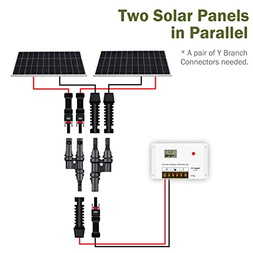 HQST Branch Connectors Y Connector in Pair MMF+FFM for Parallel Connection Between Solar Panels (1 Pair)