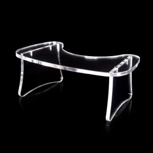 STAUBER Best Potty Stool - Squatting Toilet Stool (Clear Acrylic, 6.5" Height)