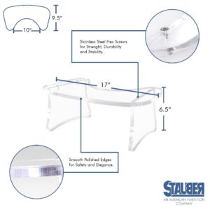 STAUBER Best Potty Stool - Squatting Toilet Stool (Clear Acrylic, 6.5" Height)