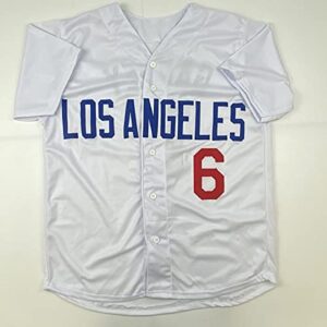 Autographed/Signed Steve Garvey Los Angeles LA White Baseball Jersey Beckett BAS COA