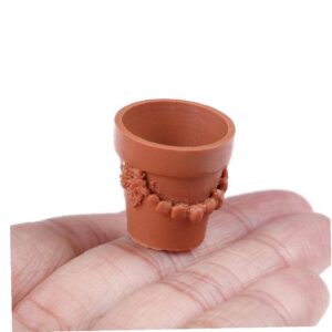 7 Pcs/Set Mini Flower Pot Miniature Plant Bonsai 1/12 Dollhouse Fairy Garden Ornament House Decor Accessories