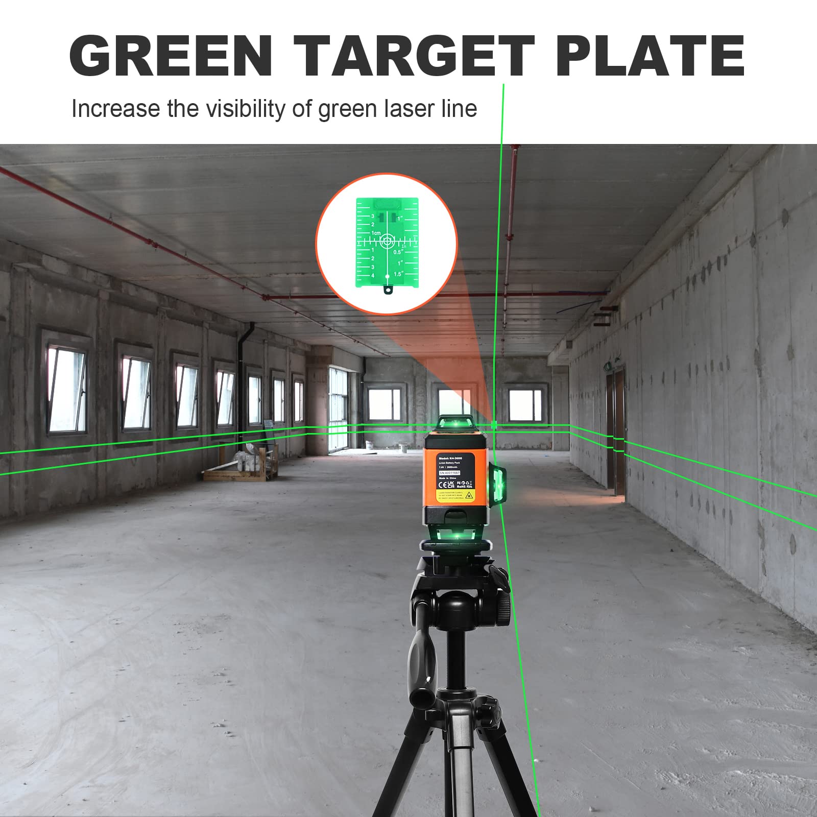 DOVOH 4x360° Laser Level 360 Self Leveling, 16 Line Laser Leveler for Construction Floor Tiling and Ceiling Rechargeable Green Beam 4D Plane Magnetic Bracket Included, K4-360G