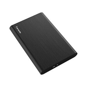 caraele 750gb ultra slim portable external hard drive usb3.0 hdd storage compatible for pc, desktop, laptop, macbook, chromebook, xbox one, xbox 360, ps4 (black)