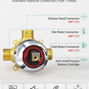 SR SUN RISE 10 Inch Shower Fixtures with 1.8 GPM Rain Showerhead and Hand Shower 27.6" Slide Bar Shower Faucet Set Complete for Easy Reach, Single Handle Design Shower Valve Include, Polished Chrome