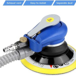 6" Air Random Orbital Sander (Air sander) Pneumatic Sander with Hose and Bag for Car 6 Inches, Polishing Grinding Sanding for Car, Metal,Wood Wax, Metal Work.