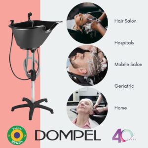 DOMPEL Bundle Wash Unit | Portable Shampoo Bowl | Shampoo Bowl For Sink For Home | Incl. Drain, Faucet Hose & Headrest | Built - Portable Hair Washing Sink & Portable Sink For Washing Hair