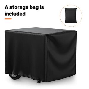 Mrrihand Waterproof Generator Cover, Heavy Duty Universal Portable Cover for Most Generators 5000-10000 Watt (32“L×24”W×24"H inches, Black)