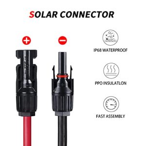 Vemote Solar Panel to 8MM Adapter Cable, DC 8mm Input Solar Generator Portable Power Station (with 5.5MMx2.5 Converter). (6FT/1.8M)