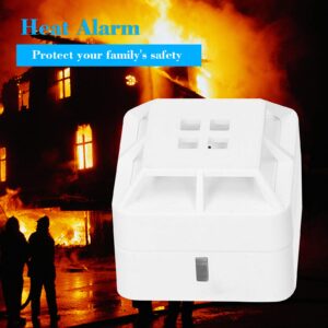 Splenssy Heat Alarm Heat Detector Fixed Temperature 5 Year Battery Powered 85dB Alarm Sound for Home Kitchen Garage