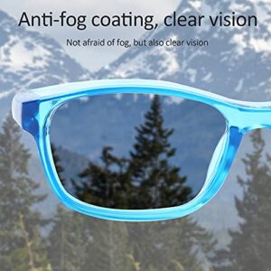 Outray 2 Pack Kids Anti Fog Safety Glasses with Side Shield & Blue Light Blocking Lens Protective Goggles Age 6-12