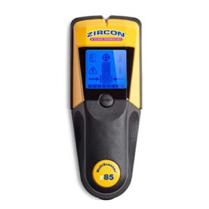 zircon x85 center finding stud finder with ac live wire detection and thermal wall scanner for detecting water-filled pex tubing up to 2 inches deep