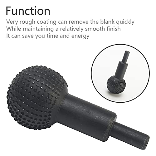 Sphere Rotary Burr,Carbon Steel Sphere Rotary File Rotary Grinding Head,Engraving Woodworking Hand Tool,Ball Gouge Angle Grinder Attachments,for Deburring Grinding Carving Polishing(40mm)