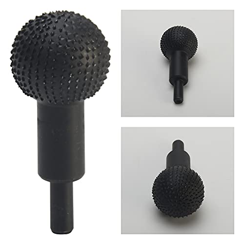 Sphere Rotary Burr,Carbon Steel Sphere Rotary File Rotary Grinding Head,Engraving Woodworking Hand Tool,Ball Gouge Angle Grinder Attachments,for Deburring Grinding Carving Polishing(40mm)